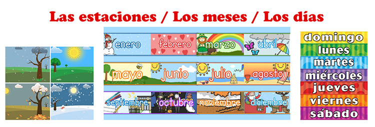 Spanish 1 -- Las Estaciones los meses los dias -- Mr. Vargas -- Xavier ...